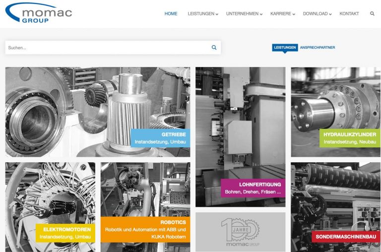 Neue momac-Group Homepage online • momac group